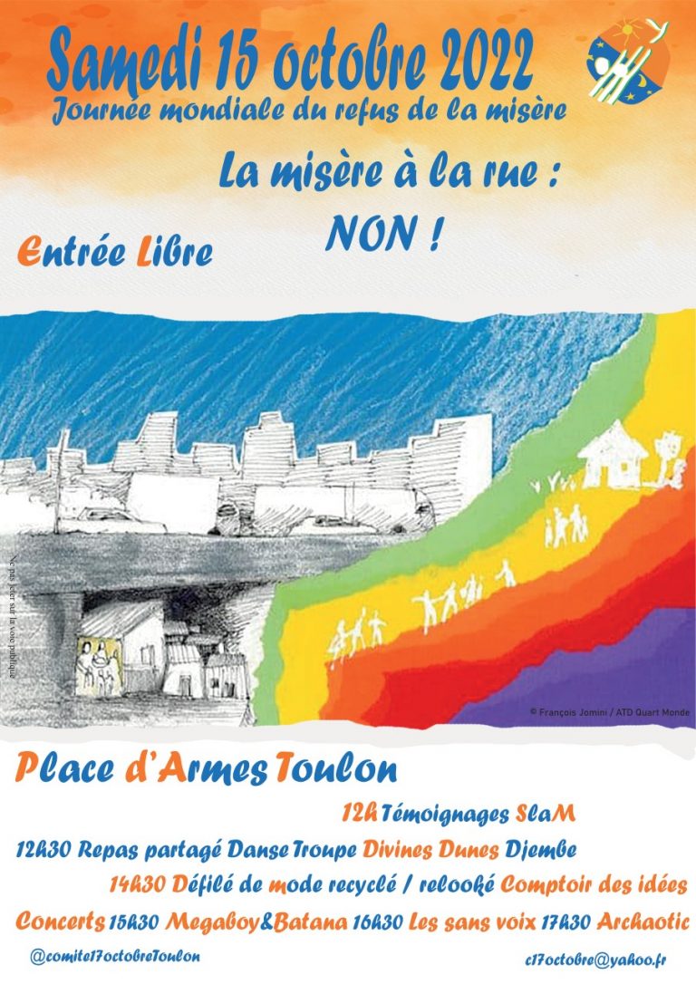Le 15 octobre prochain : refusons la misère ! - Iota